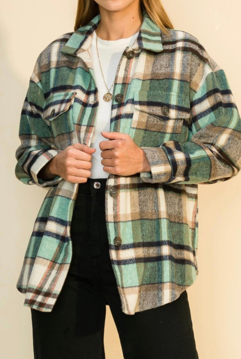 The Kristen Flannel - Mint – Nichole Lynn